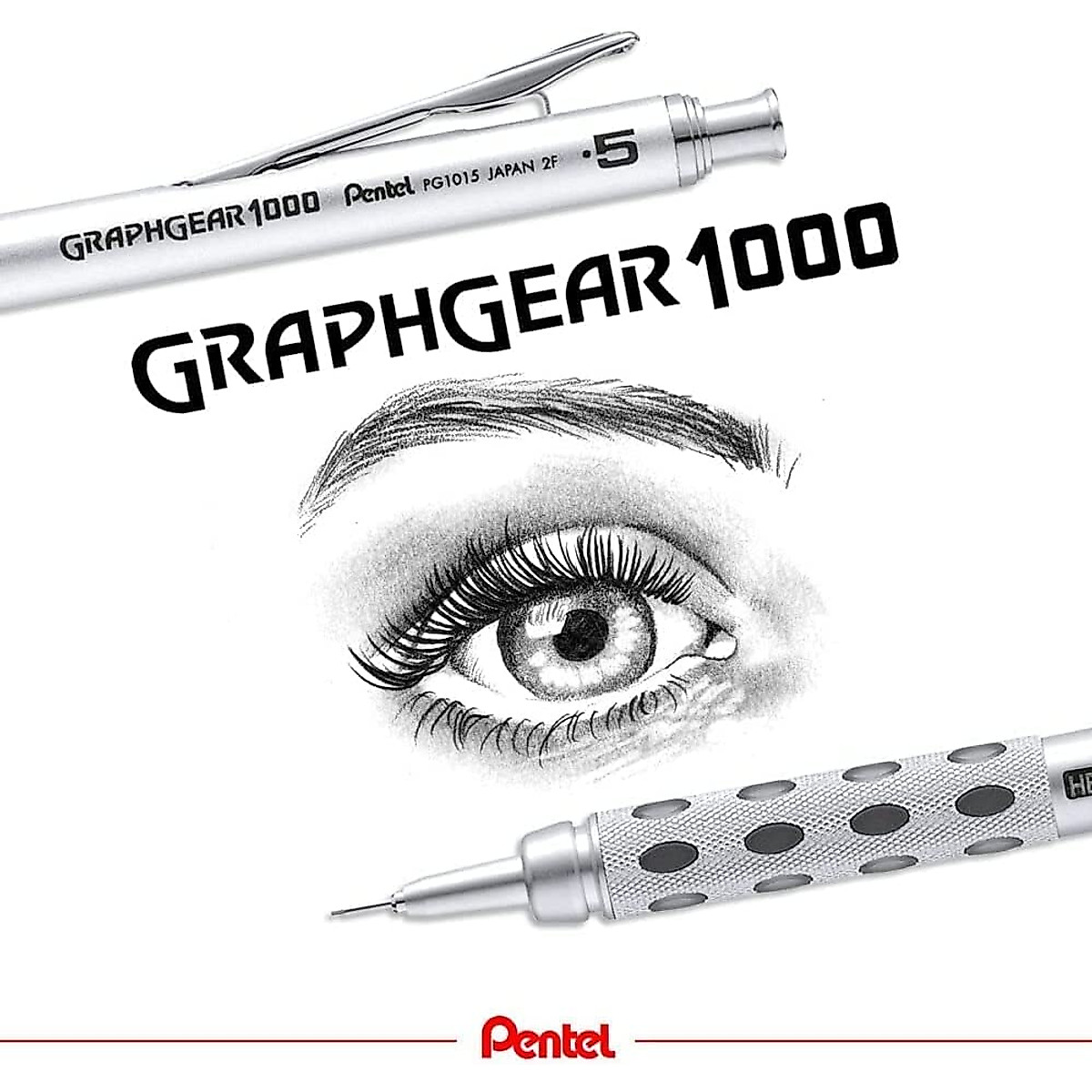Pentel GraphGear 1000 Automatic Drafting Pencil - Metal Mechanical Pencils 0.5 and 0.7mm with Refill Leads
