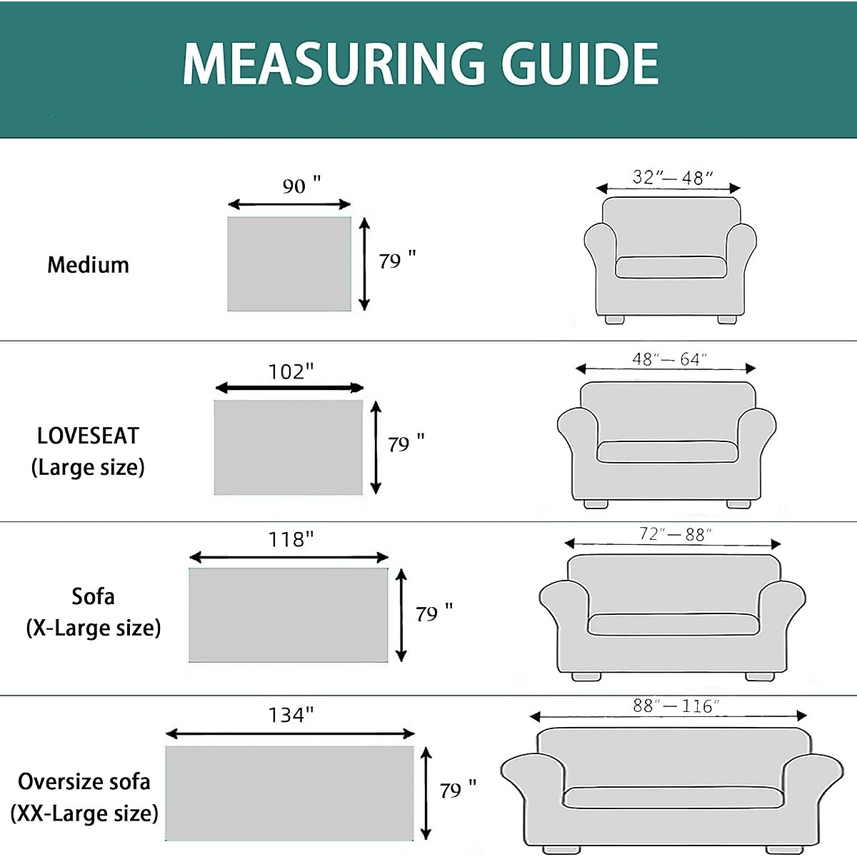 Mxaeyr Waterproof Sofa Cover for Pets, Dark Blue Couch Covers for Sectional Sofa, Simple Style Sofa Covers for 2-3 Cushion Couch, Waterproof, Durable and Washable, XL 79" x 118"