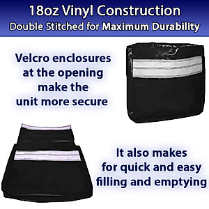 Extra Durable Strong Vinyl Sand Bag | Red PVC | 21" x 21" | Used to Support and Anchor Inflatables, Bounce Houses, Water Slides, Tents, and More | Holds Up to 50 Pounds | 10 Pack