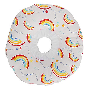 Cat Cone Collar Soft, Cotton Cat Cone Donut Collar, Breathable Adjustable Kitten Cone Bright Color Anti Licking Elizabeth Circle for Small-Sized Dogs and Cats(S)