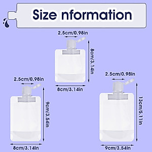 Molain 18 Pieces Travel Bag Travel Pouches Transparent Makeup Pouch Toiletry Containers Refillable Empty Pouches Cosmetic Fluids Bag Reusable for Leakproof Cosmetic Containers(30ml/50ml/100ml)