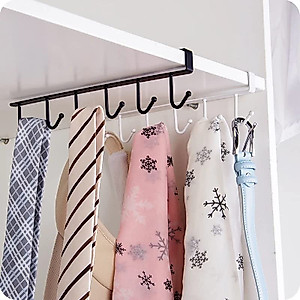 LIRUXUN 6 Hook Storage Rack Wardrobe Shelf Cup Holder Bathroom Kitchen Hanger Towel Rack (Color : D, Size : 7 * 25cm)