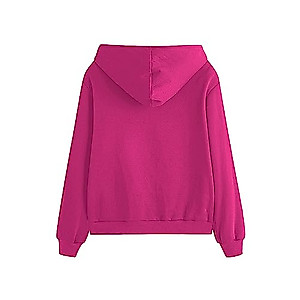 Floerns Women's Long Sleeve Zip Up Skeleton Hoodie Graphic Sweatshirt Jackets Hot Pink M