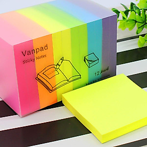 (16 Pack) Sticky Notes 3x3 Inches,Bright Colors Self-Stick Pads, Easy to Post for Home, Office, Notebook