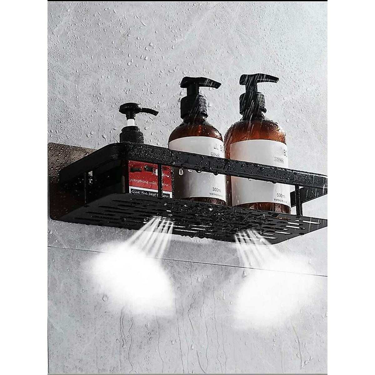 1pc Wall Mounted Punch-free Bathroom Storage Rack,Shower Caddy Shelf, Bathroom Shower Rack, Stainless Steel Suction Cup Toilet Rack, Toilet Organizer Rack