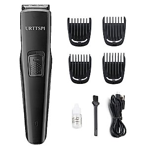 URTTSPI Cordless, Rechargeable,Electric Beard Mustache Hair Precision Trimmer Coded Guide Comb for Men