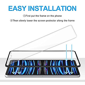 BASE MALL [2+2 Pack] iPad Pro 11-inch Tempered Glass Screen Protector + iPad Pro 4th/3rd/2nd Generation Camera Lens Protector, Apple Pencil/Face ID Compatible/Easy Installation/HD Clear