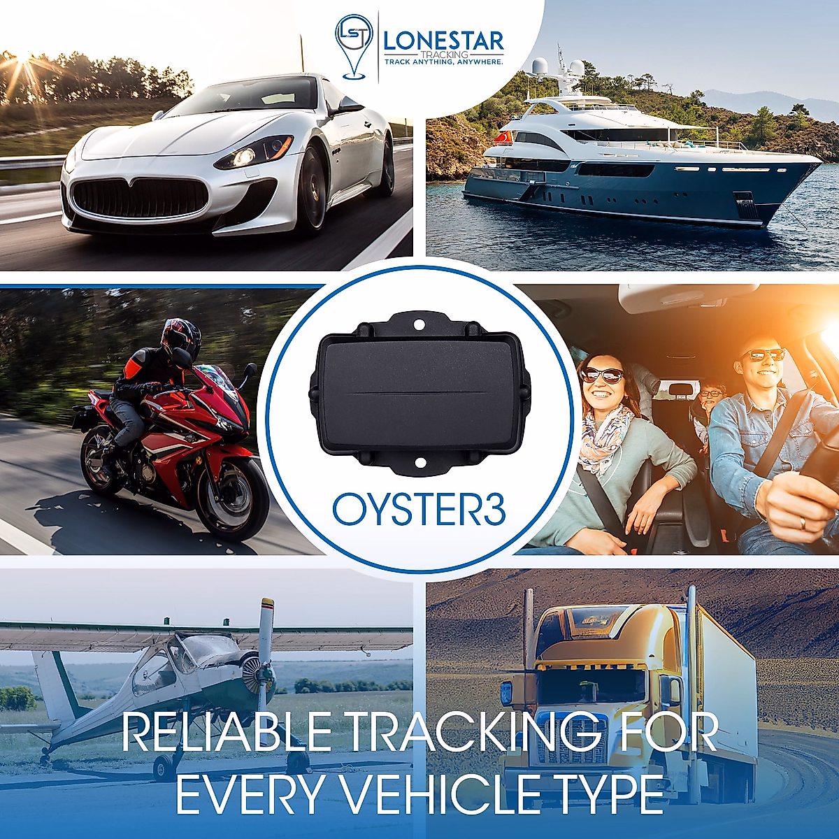 LoneStar Tracking GPS Tracker: Oyster3 4G/5G - Long Battery Life Hidden Car GPS Tracker Device, Anti-Theft Car Security for Vehicles,Cars,Trucks, Assets, Real-Time GPS Tracking (Subscription Required)