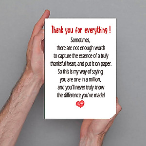 Dapofajor Thank You Card, Appreciation Card for Women Men, Thank You Card for Him Her Friend, Unique Teacher Appreciation Card