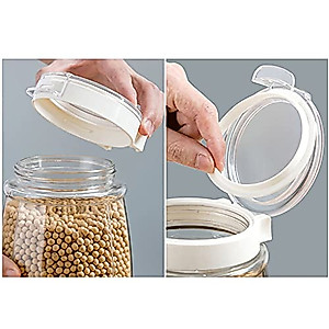 RFME Transparent Kitchen Storage Glass Tube flip Type Large capacity-1pcs Medium