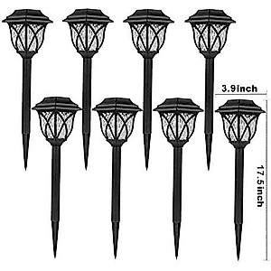 LAMTREE 8 Pack Solar Garden Lights, Solar Lights Outdoor Waterproof, Solar Pathway Lights, Solar Path Lights,Solar Stake lights,Solar Landscape Lights, For Yard,Patio,Landscape,Walkway,Lawn and Graden
