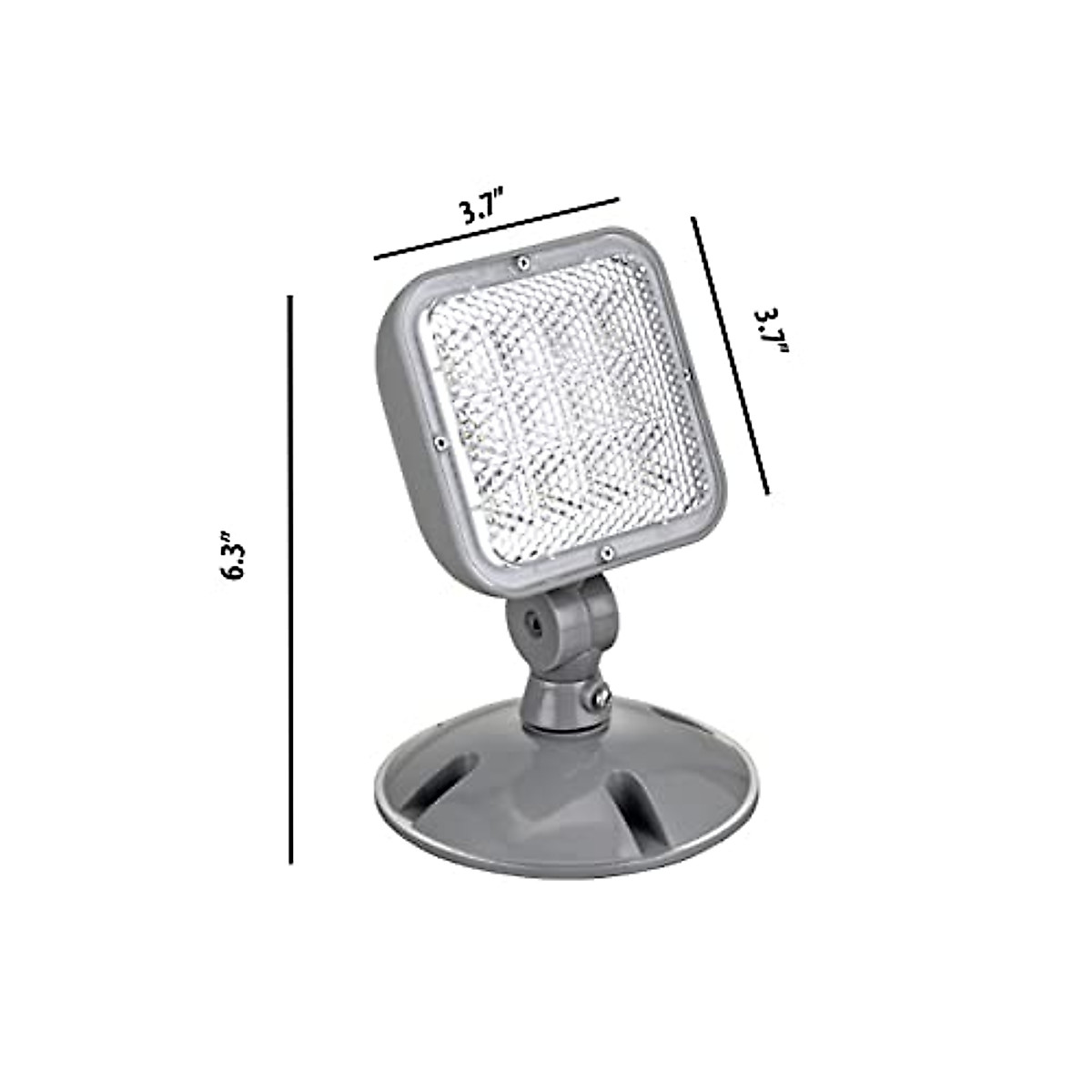 Shine LED Remote Emergency Light Head - Single Head LED Lamp Remote Capable 9.6V - for Business, Office, Warehouse, Gray