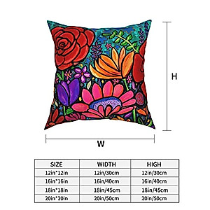 YIRUNNI Set of 4 Art Theme Pillow Cover Reversible Pillow Cases Decorative Cushion Throw Pillowcase, for Indoor Outdoor Home Couch Sofa Living Room Party Decor(18'x18'), 18 x 18-Inch, (11242)