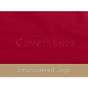 Covermates Keepsakes - Storage Box - Heavy Duty Polyester - Reinforced Handles - ID Window - Indoor Storage - Closet Storage-Red