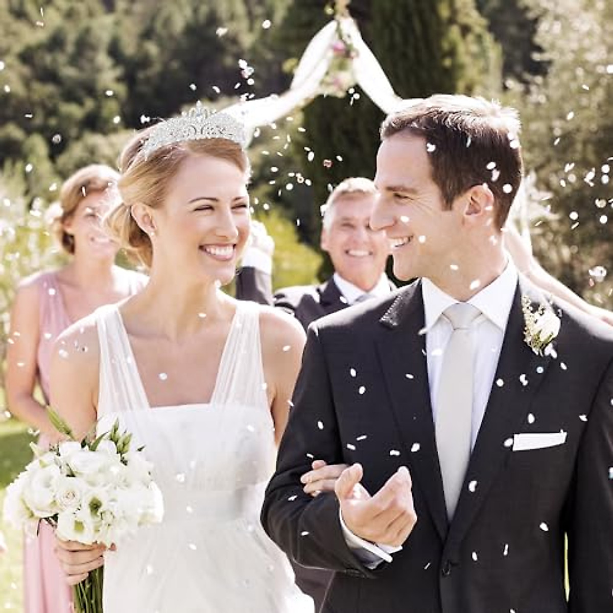 Crown, Tiara, Silver Crown, Crowns for Women Girls, Princess Queen Tiara Crown Headband Crystal Crown Bride Wedding Birthday Party Prom Quinceanera Hair Accessories Christmas Halloween Crown Gifts