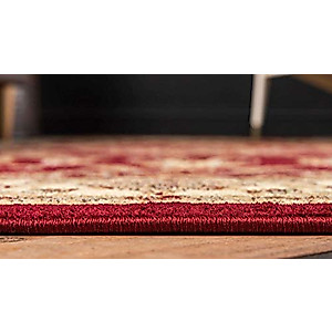 Unique Loom Voyage Collection Traditional Oriental Classic Intricate Design Area Rug (3' 3 x 5' 3 Rectangular, Red/Tan)