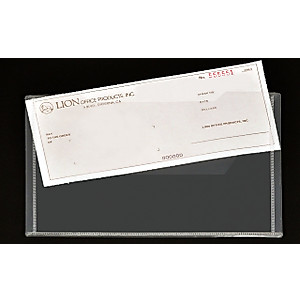 Lion Design-R-Line Poly Envelope with Extra Pocket, 6 x 9 Inches, Clear, Pack of 6 (92000-CR-6P)