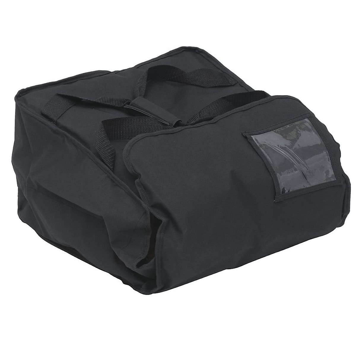 HUBERT Insulated Pizza Delivery Bag Black Nylon Side Loading g - 16" L x 16" W x 10" H