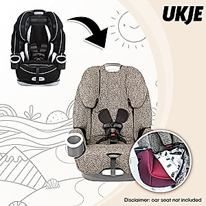 UKJE Protective Car Seat Cover Compatible with Graco 4ever DLX 4-in-1 Car Seat, CPSC Compliant Standards, Car Seat Liner Protector, Convertible Car Seat, Travel Accessories, Cotton Cover- Sand Leopard