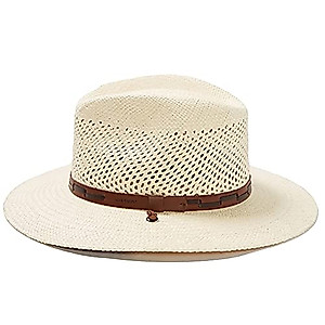 Stetson Men's Standard Stentson Airway Vented Panama Straw Hat, Natural, XX-Large