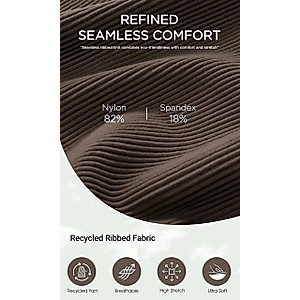 ODODOS 3-Pack Seamless Tank for Women Rib-knit Soft Sleeveless High Neck Tank Tops, Waist Length, Brunette+Clay+Mushroom, X-Small/Small