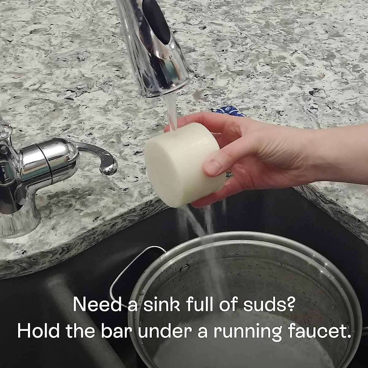 MightyNest Lemon Scented Dish Washing Bar Soap | Dish Soap Bar for the Kitchen | 100% Plastic-Free | Concentrated and Eco-Friendly | One Lemon Bar