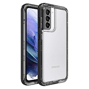 LifeProof NEXT SERIES Case for Galaxy S21 5G (ONLY - DOES NOT FIT Plus or Ultra) - BLACK CRYSTAL (CLEAR/BLACK)