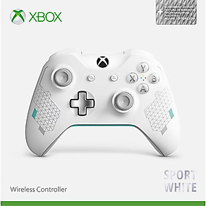 Microsoft Xbox Wireless Controller Sport White Special Edition - Wireless - Bluetooth - Xbox One - PC - Diamond rubberized grips - White/Mint