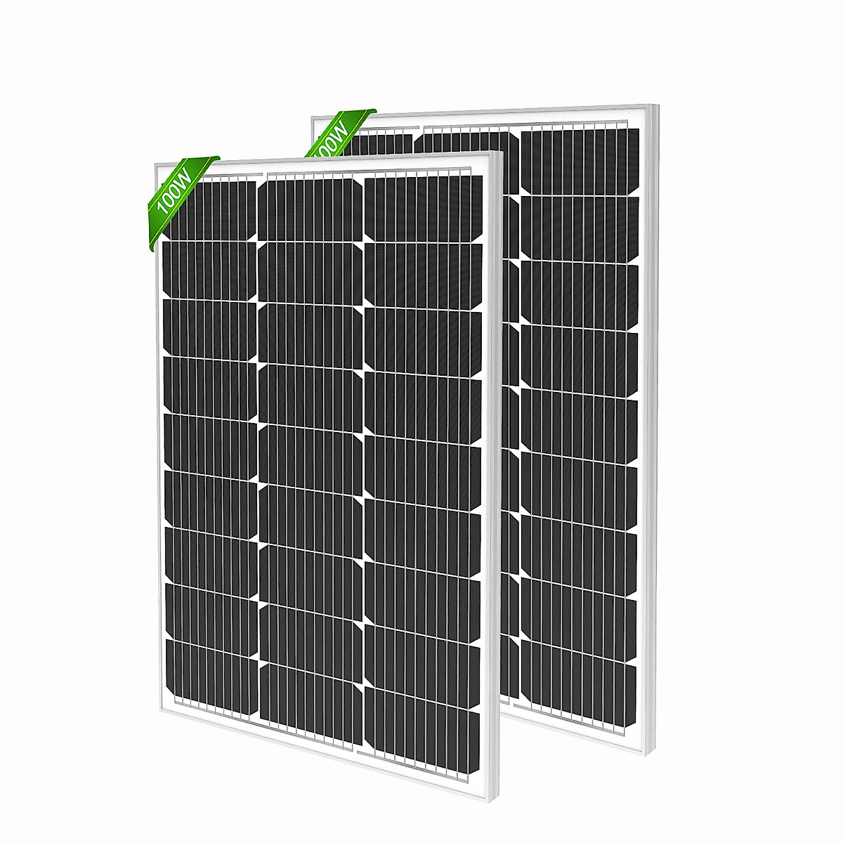 WERCHTAY Solar Panel, 22.8% Monocrystalline Cell High-Efficiency PV Module, 12V Solar Panels for Homes Camping RV Battery Boat Caravan and Other Off-Grid Applications (Solar Panel-509)