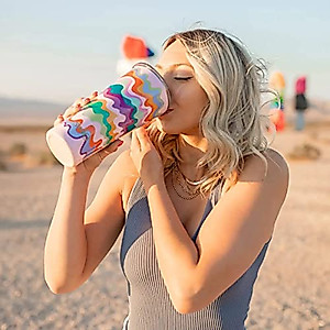 Swig Life XL 32oz Tumbler, Insulated Coffee Tumbler with Lid, Cup Holder Friendly, Dishwasher Safe, Stainless Steel, Extra Large Travel Mugs Insulated for Hot and Cold Drinks (Confetti)