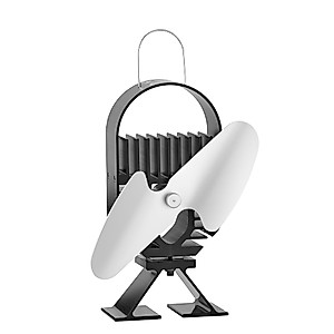 Ecofan® AirDeco I, Superior Performance Stove Fan, Heat Powered, Contemporary Style. Low Start Temperature, 160CFM Nickel Blade, Mid-Sized