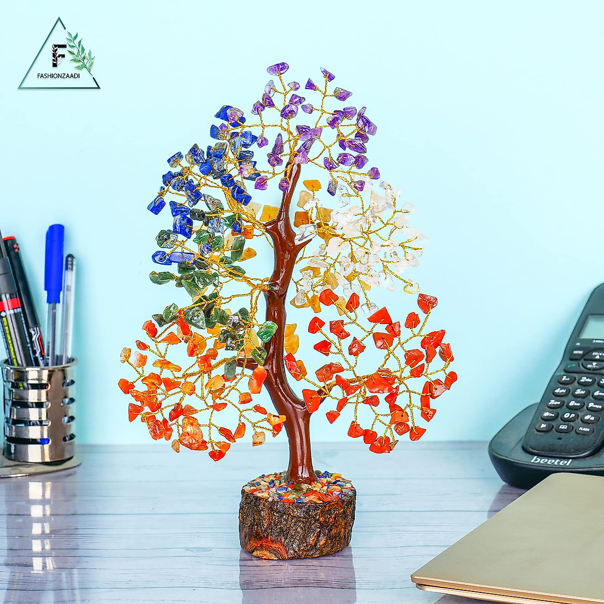 7 Chakra Tree Of Life, Gemstone Tree, Bonsai Tree Sculpture, Spiritual Trees - 7 Chakra Stones, Crystal Room Decor, Seven Chakra Tree, Tree Of Life Decor, Feng Shui Tree, Good Luck Gifts, Crystal Tree