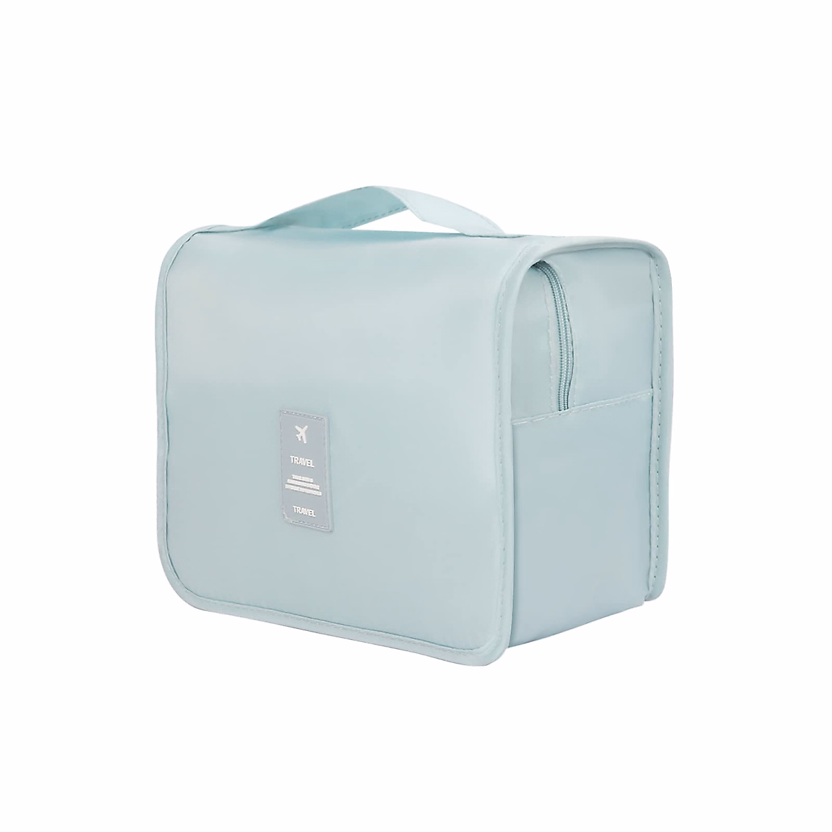 SRVR Toiletry Bag for Women Hanging Toiletry Bag Water Resistant，Cosmetic Makeup Travel Organizer with Hanging Hook (Light Blue)