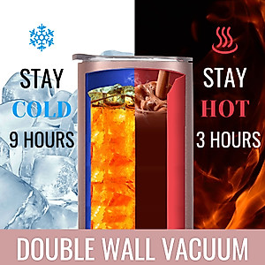 Onebttl Esthetician gifts for Women, Funny Beauty Magic Gifts Esthetician Decor, 20 oz Insulated Stainless Steel Tumbler, Rose Gold