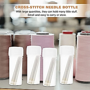 50Pcs Sewing Needles Storage Tube Transparent Plastic Needle Storage Container Embroidery Sewing Needle Case Toothpick Holder for DIY Craft Needlework Tool