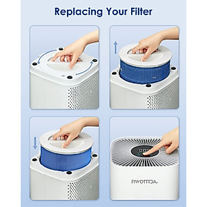 FIWOTTTDA Air Purifier Replacement Filter, 4-in-1 True HEPA for Air Purify Breathe Nature 1