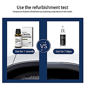 Plastic Parts Crystal Coating, Plastic Parts Crystal Coating for Car, Plastic Parts Refurbish Agent with Spong 30ML (2 Pcs)