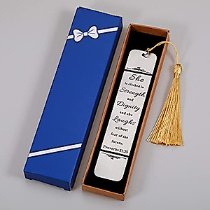 Stocking Stuffers for Teens Daughter Teenager Gifts for Girls Gift from Mother Bible Verse Bookmark with Tassel Inspirational Book Lover Gifts for Women Birthday Christmas Gifts for Friends Bestie