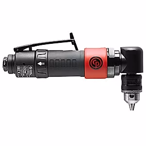 Chicago Pneumatic CP879C - Air Power Drill, Hand Drill, Power Tools & Home Improvement, 3/8 Inch (10 mm), Keyed Chuck, Angle Handle, 0.35 HP / 260 W, Stall Torque 3.2 ft. lbf / 4.4 NM - 2000 RPM