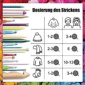 Kulahlik 250g(5x50g) Acrylic Yarn for Crochet/Knitting, Colorful Gradient Yarn Thread, 5 Rolls Skeins, Perfect for Any Knitting Crochet and Crafts Mini Project