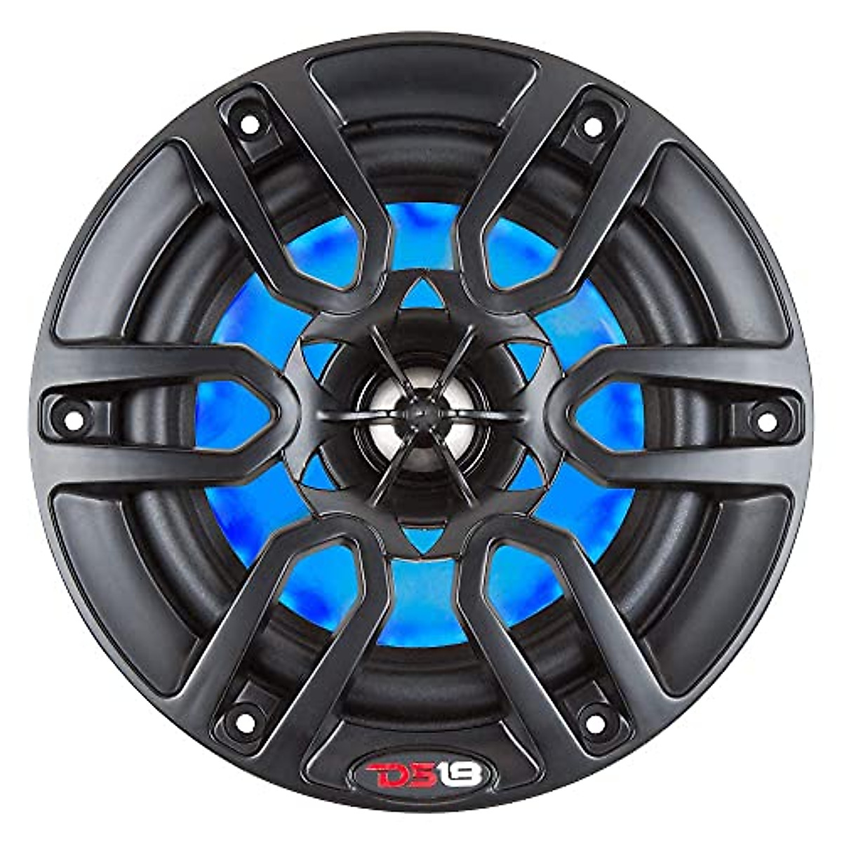DS18 Hydro NXL-6 - High End Coaxial Speaker Pair - 2-Way Marine Speaker w/Integrated RGB Lights - 300 Watt - 100% UV Stable - Water Resistant Speakers - 6.5 Inches, Black