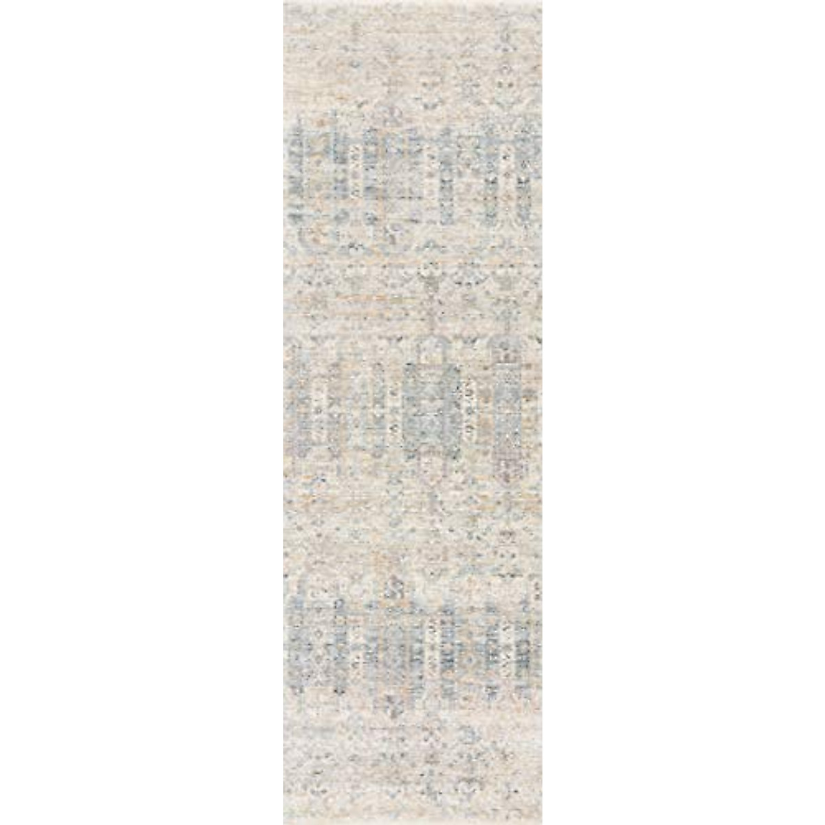 Loloi Pandora Collection Distressed Persian Vintage Area Rug, 2'0" x 3'4", Ivory/Mist