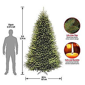 National Tree Company Artificial Full Christmas Tree, Green, Dunhill Fir, Includes Stand, 9 Feet