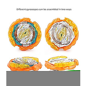 Bey Battle Burst Gyro Blade Toy Set Great Birthday Gift for Kids Children Boys 6 8 + Metal Fusion Attack Top Battling Game with 4 Spinning Tops 2 Two-Way Launcher