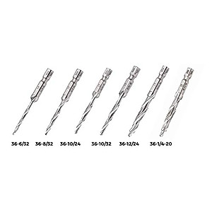 IDEAL Electrical 36-600 Standard Drill/Taps - (8 Piece) 1/4 in. Hex Shank, Drilling, Tapping, Deburring, HSS Bit Kit