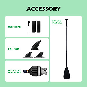 FunWater SUP Inflatable Stand Up Paddle Board 10'x31''x6'' Ultra-Light Inflatable Paddleboard with ISUP Accessories,Fins,Adjustable Paddle, Pump,Backpack, Leash