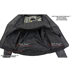 Xelement B8000 Women's Black 'Classic Braided' Fitted Motorycle Jacket - 3X-Large