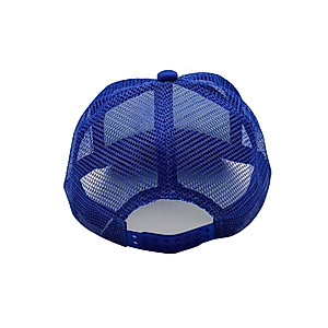 Waldeal Boys' Printing Fishing Flag Trucker Hat Kids Adjustable Snapback Cap Blue