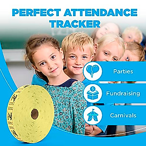 Raffle Tickets - Good for One Drink Single Roll - Roll of 2000 Drink Raffle Tickets (White)