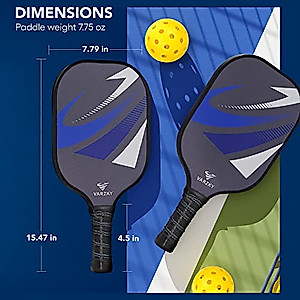 VARZKY Pickleball Paddles Set of 2 - USAPA Carbon Fiber Paddles with Advanced Polymer Honeycomb Core Technology - Lightweight Paddles with Anti-Slip Cushioned Grip - Beginners and Professional